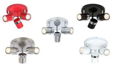 3 Way Spotlight GU10 LED Ceiling Lights Fittings Modern Round Kitchen ...