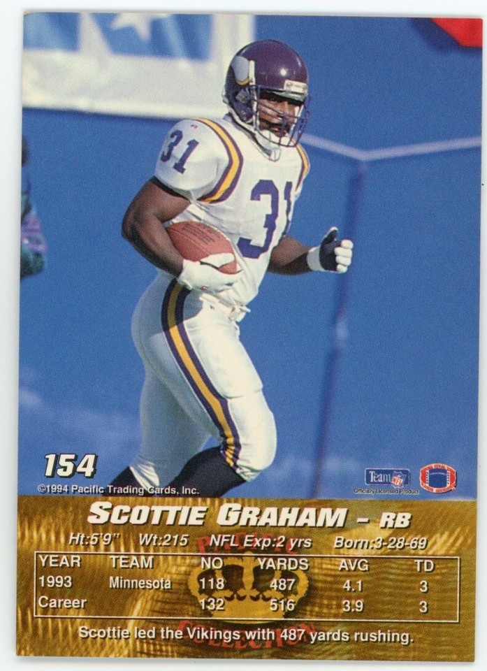 1994 Pacific Crown Collection Scottie Graham #154 Rookie RC | eBay