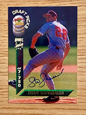 1994 AUTHENTIC SIGNATURE ROOKIES AUTO DRAFT PICKS STEVE SHOEMAKER 7432 ...