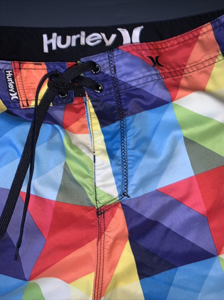Hurley international 1990s Mens Sz 34 Waist diamonds Board Shorts ...