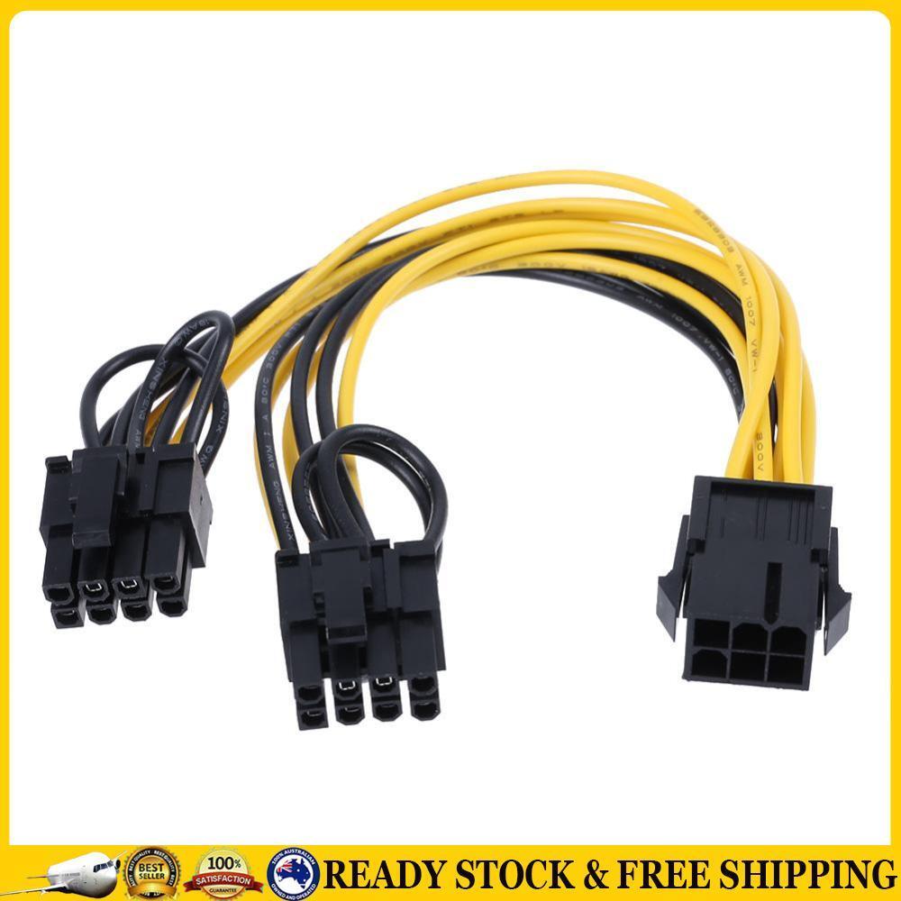 5pcs 6Pin Port to Dual 8(6+2)Pin Port Splitter Power Cable for Cards ...