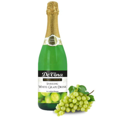 DeVina Non Alcoholic Sparkling White Grape Wine Drink 750ml x 12 | eBay UK