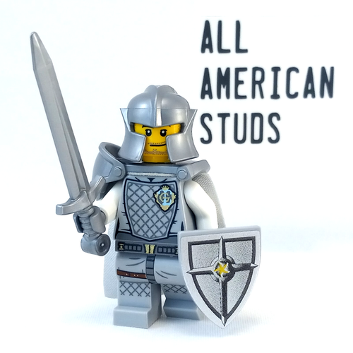 LEGO Castle White Falcon Lion Knight Minifigure Medieval Warrior BAM D ...