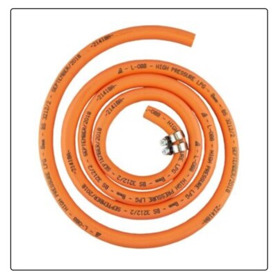 8mm Orange Gas Pipe for Propane/Butane, Stamped with Manufacture Date+ ...