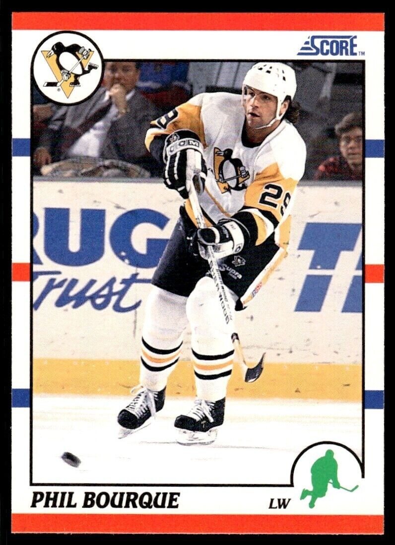 1990 SCORE NHL HOCKEY Trading Card #234 --- Phil Bourque, Pittsburgh ...