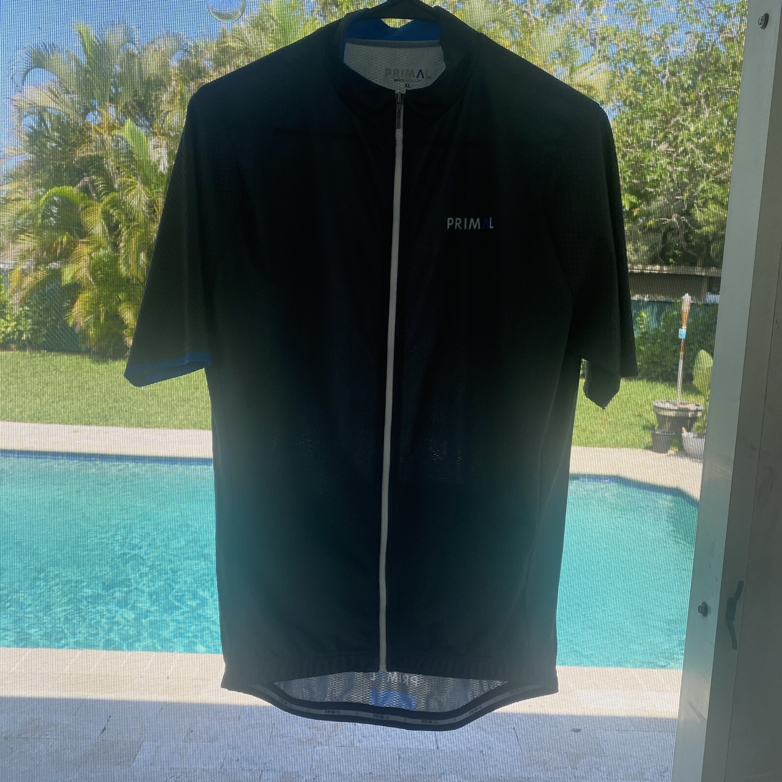 Primal cycling Biking jersey Top Full Zip Raglan Race Cut XL Blue Gray ...