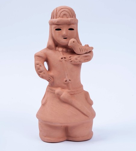 Handmade Haniwa Warrior Clay Figure Falconer Miyazaki Prefecture Folk ...