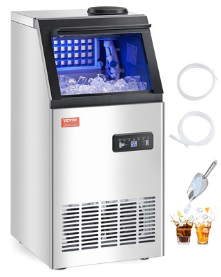 VEVOR 110lbs/24H Built-in Commercial Ice Maker Bar Ice Cube Machine 36 ...