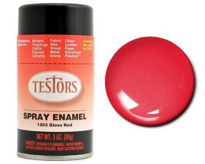 TES-1203 Testors 3oz. Spray Finishing Enamel Gloss Red (3/Bx) | eBay
