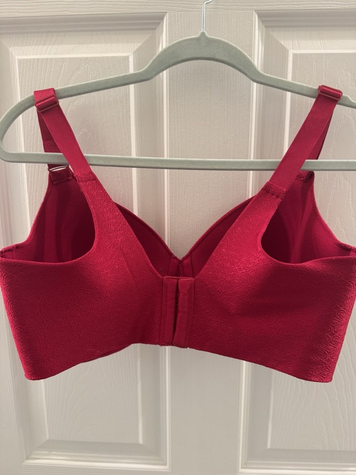 Vanity Fair Women's Bra 38DD Full-Figure Wireless Back Smoother Red ...