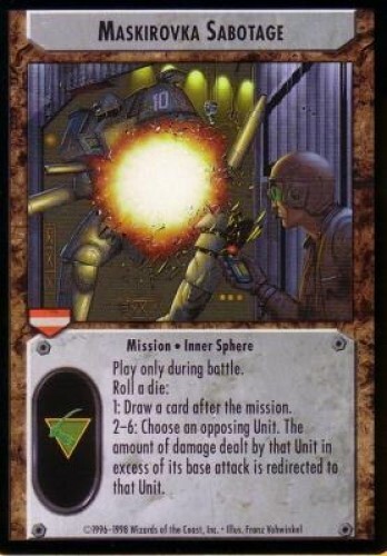 1x BattleTech Crusade Maskirovka Sabotage, NM-Mint, English | eBay