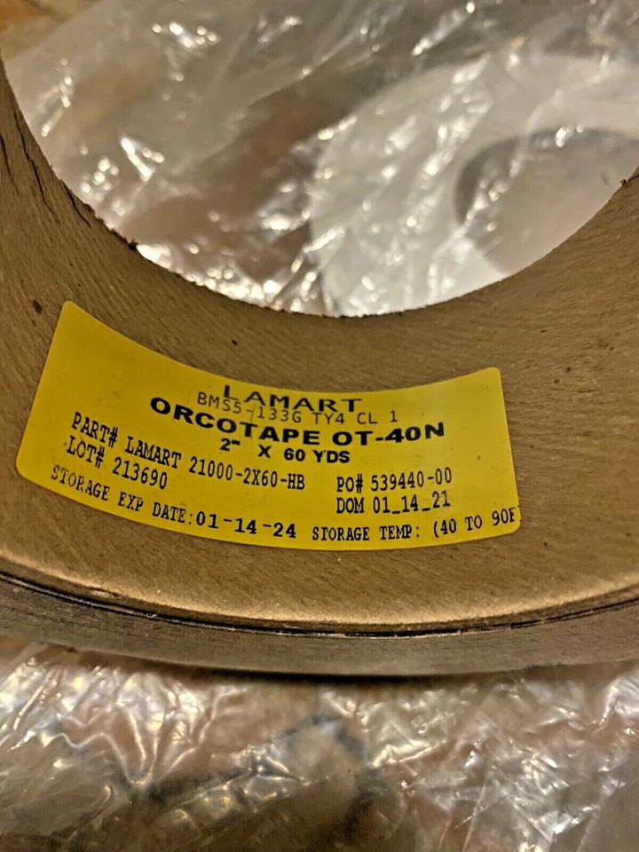 12/pk Orcotape OT-40N 2" 60 Yards Aircraft Carpet Tape Type IV Class 1 ...