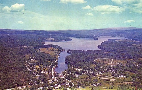Lake Bomoseen Vermont Green Mountains Aerial View Postcard | eBay