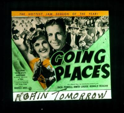 Going Places, 1938, Movie Glass Slide, Dick Powell, Anita Louise, Ronald Reagan | eBay