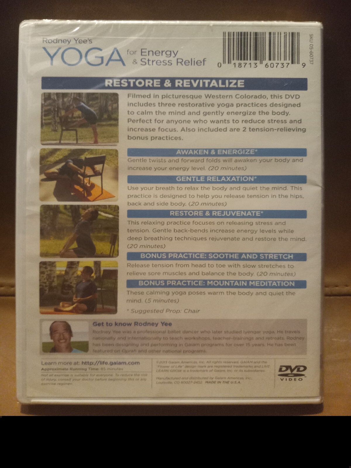 Rodney Yee's Yoga for Energy and Stress Relief (DVD) for sale online | eBay