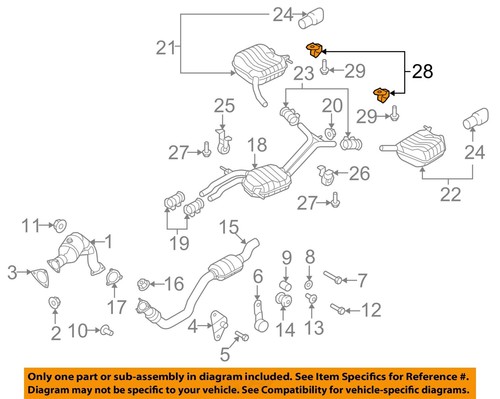 AUDI OEM 11-17 Q5 2.0L-L4 Exhaust-Rear Hanger Right 8R0253144C | eBay