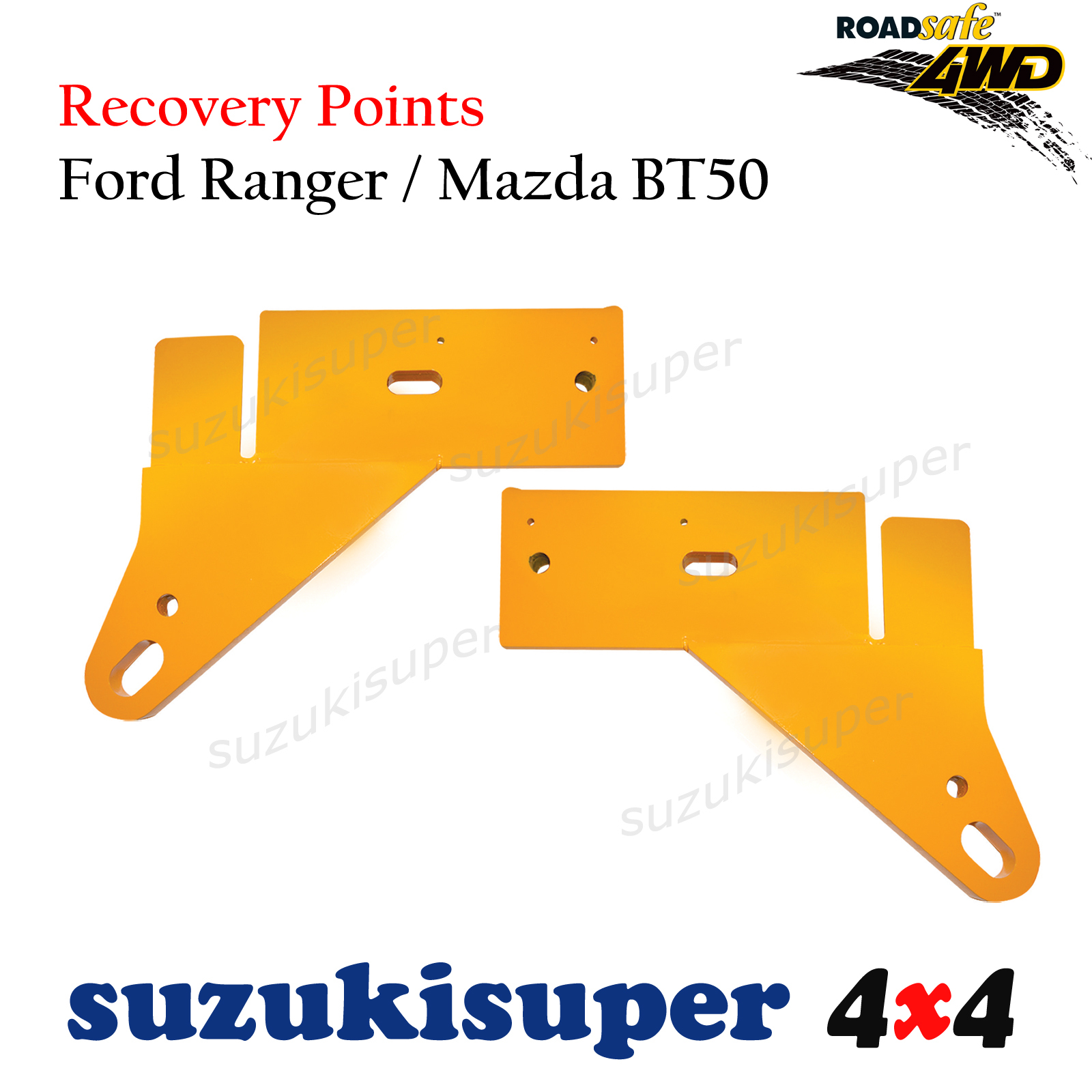 4WD RATED RECOVERY POINTS TOW POINTS 4X4 Ford Ranger PX / Mazda BT50 ...