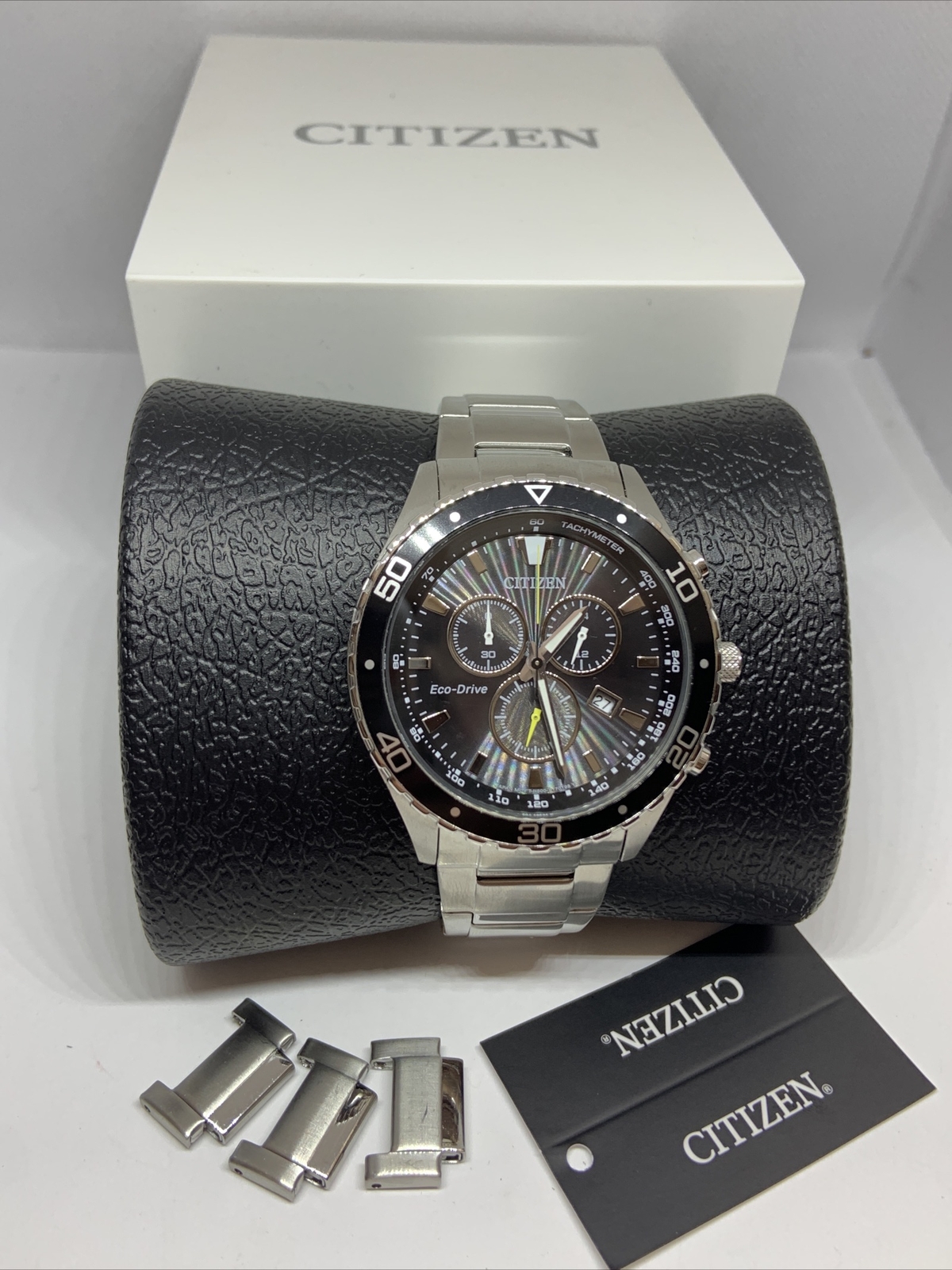 Citizen Eco-Drive AT2387-52E Men's Silver Stainless Steel Analog Dial ...