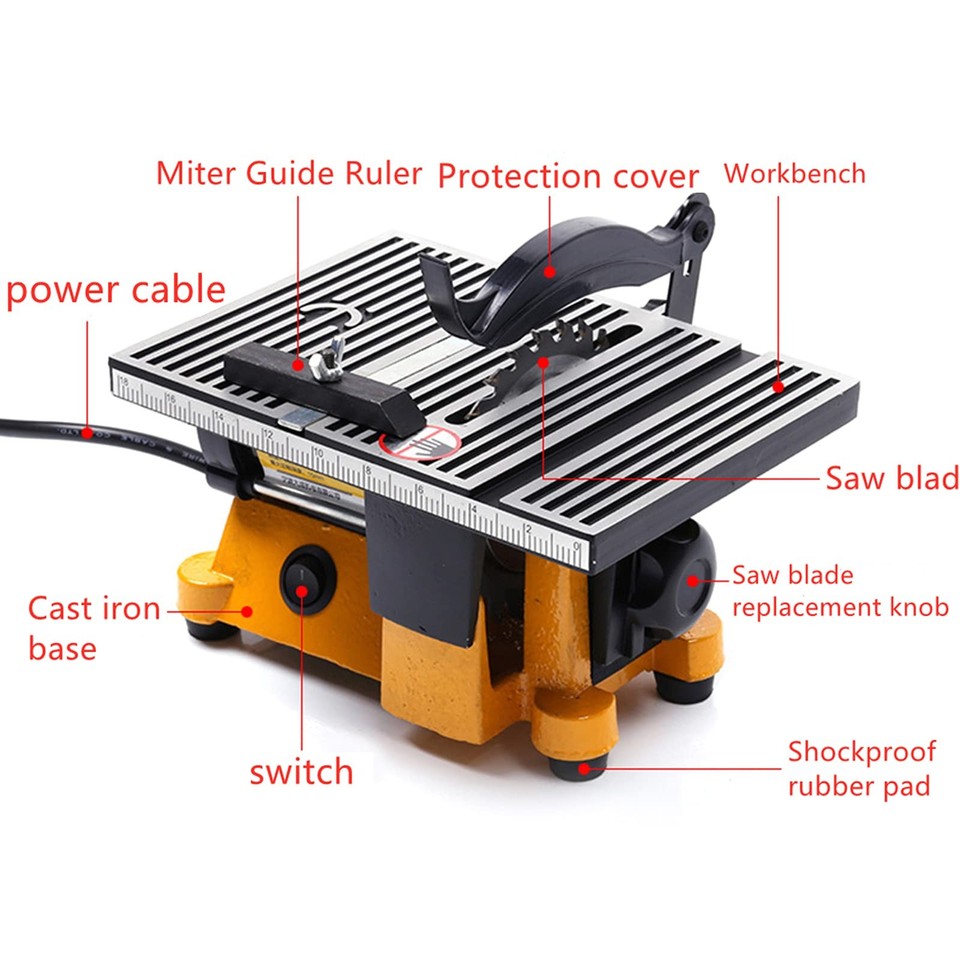 4" 60W MINI ELECTRIC TABLE SAW BENCH TOP GREAT ELECTRIC HOBBY CRAFT ...