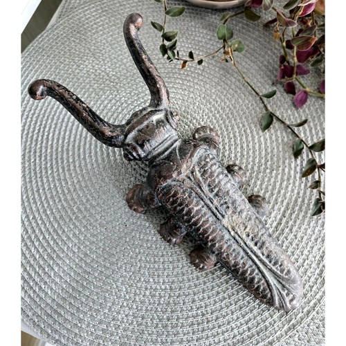 Antique Scarab Beetle bug Cast iron boot scraper Jack Hearth Cricket ...