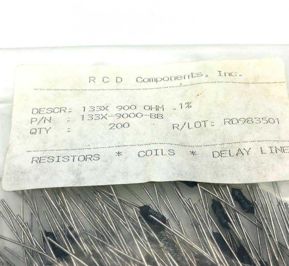 20 x 900Ohm RCD Draht-Widerstände Resistors 133X-90000-BB 0,1% / NEW ...