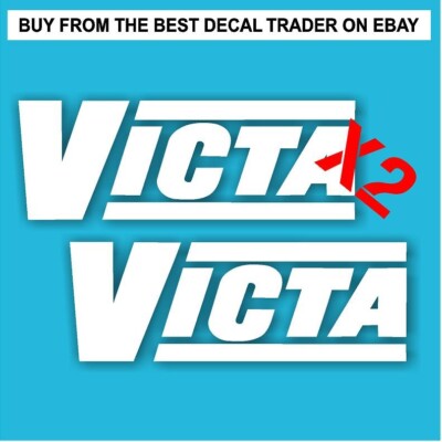 VICTA DECAL STICKER X2 LAWN MOWER TOOLBOX GARAGE WORKSHOP CAR TRUCK ...