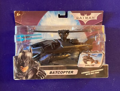DC Comics Batman Dark Knight Batcopter Mattel Toy Vehicle w/ Spin ...