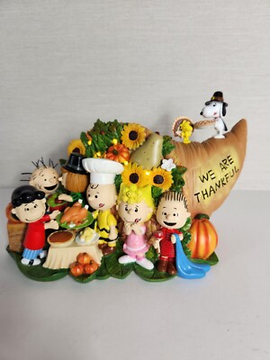 Bradford Exchange Peanuts Give Thanks Thanksgiving Dinner Cornucopia ...