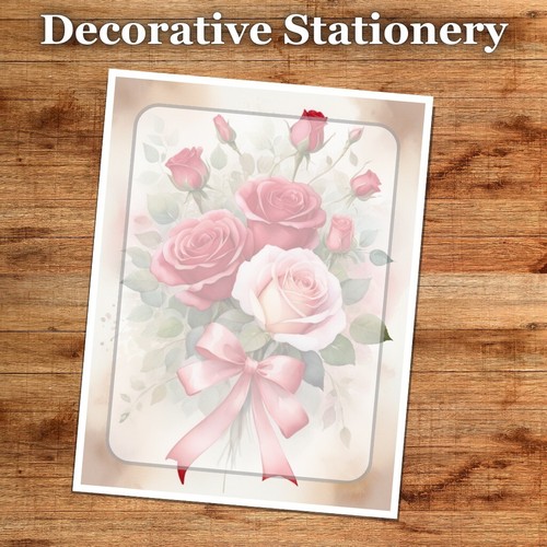 Decorative Stationery Paper (25 Sheets) 8.5 x 11 Premium Paper #063 | eBay
