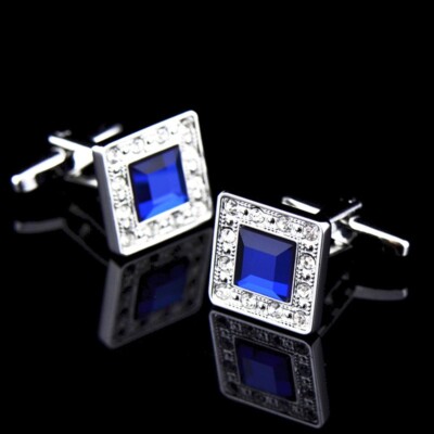 Men Cufflinks Formal Women Cuff Links Beading Rhineston Business Party ...