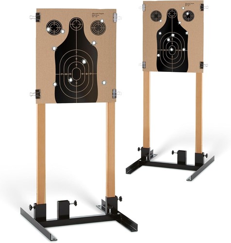2 Pack Steel Target Stand Base for Paper Silhouette Shooting Targets ...