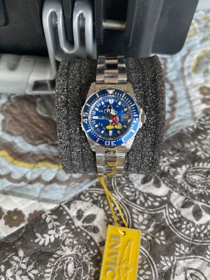 Invicta Pro Diver Mini-Size Women's 30mm Mickey Limited Blue MOP Watch ...