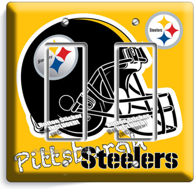 PITTSBURGH STEELERS FOOTBALL TEAM DOUBLE GFI LIGHT SWITCH WALL PLATE ...