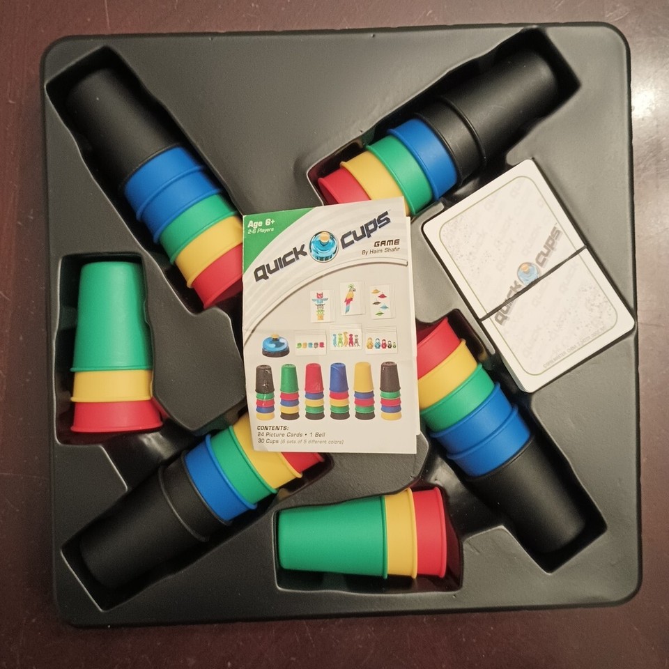 Spin Master Quick Cups Family Game Matching & Stacking Fun Complete ...
