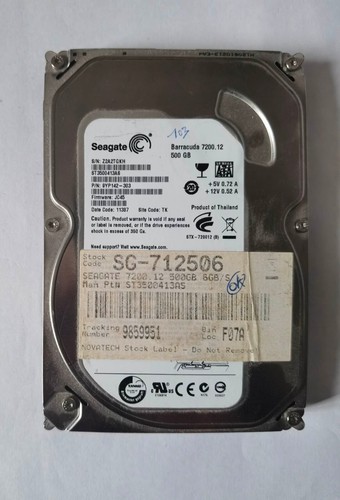 Disque Dur HDD SEAGATE Barracuda ST3500413AS 500 Go SATA III RPM 7200 ...