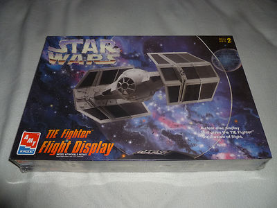 NEW SEALED STAR WARS TIE FIGHTER FLIGHT DISPLAY MODEL KIT ERTL AMT 8275 ...