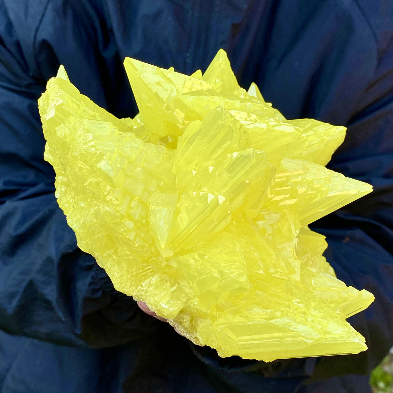 3.2LB Rare yellow sulfur crystal quartz crystal mineral specimen | eBay