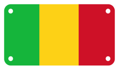Mali Flag Motorcycle ATV 4" x 7" License Plate Pan-African Colors ...
