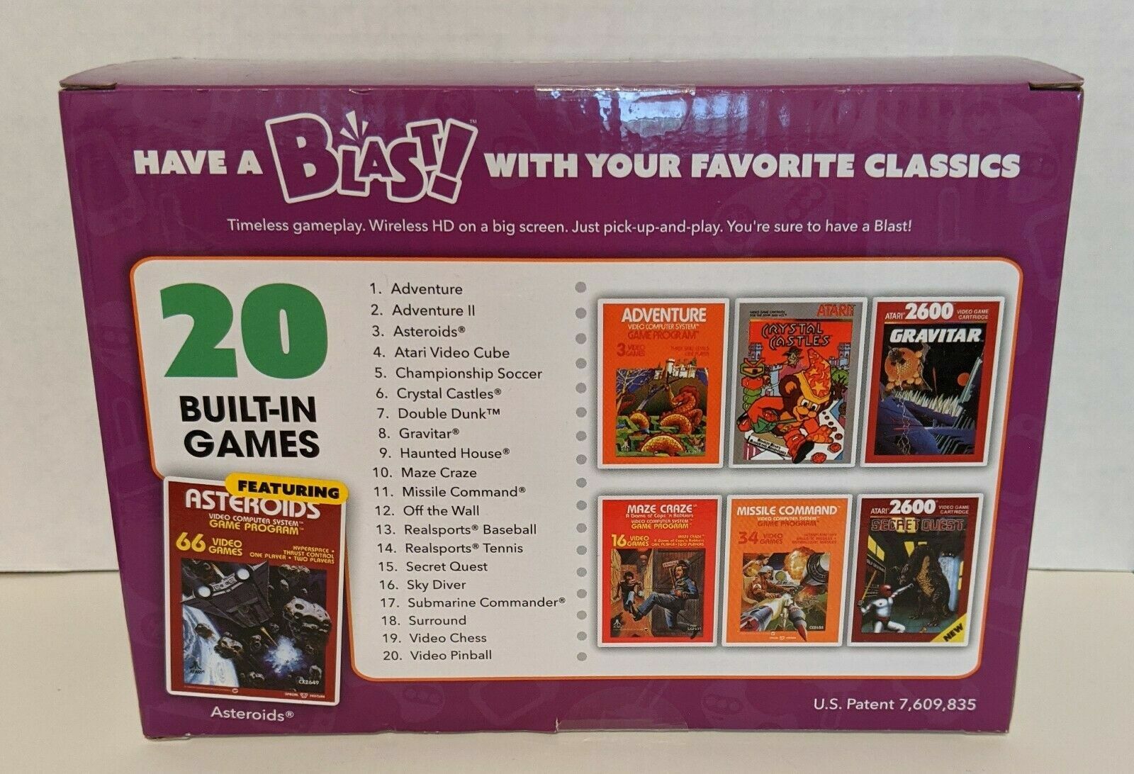 ATARI Flashback Blast Featuring ASTEROIDS w/ 20 Built-In Games ATGAMES ...