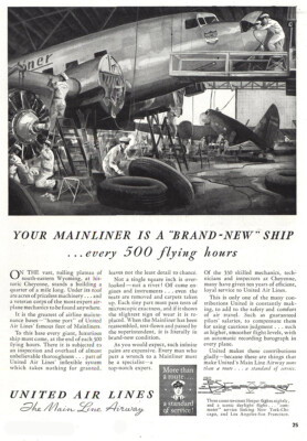 1938 United Airlines: Mainliner Brand New Ship Vintage Print Ad | eBay