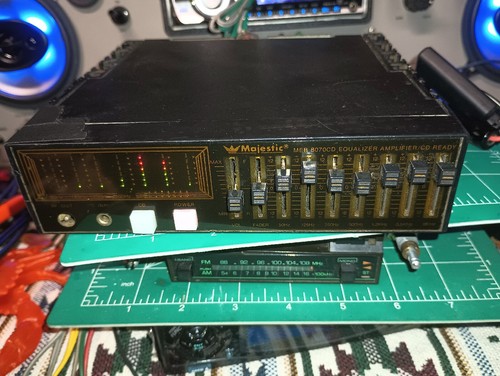 VTG Rare Majestic Car Stereo Graphic Equalizer Spectrum Analyzer Audio ...