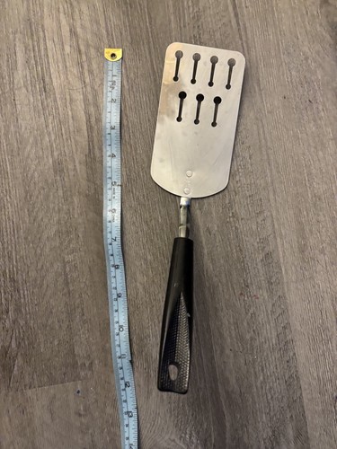 Vintage Ekco Short Keyhole Slotted Spatula Turner Black Nylon Handle ...