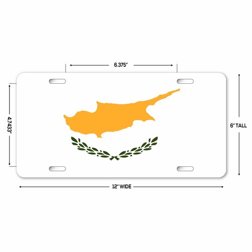 LP291 - Cyprus Flag Custom Novelty Aluminum Automotive 6" X 12 License ...
