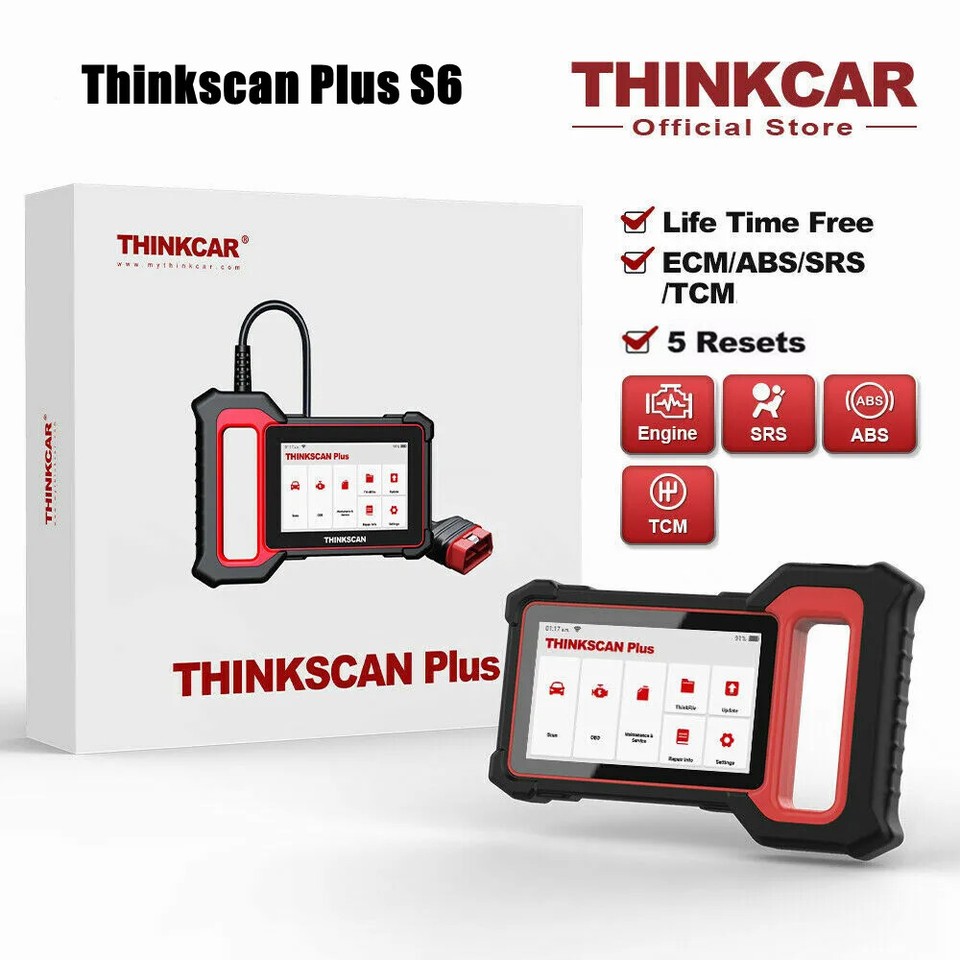 THINKSCAN PLUS Car Diagnostic Scanner OBD2 Code Reader Scan Tool ABS ...