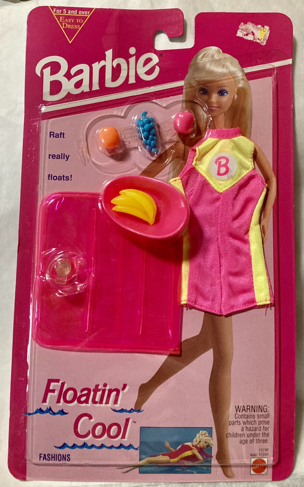 BARBIE'S FUN "FLOATIN' COOL FASHION" W/ INNER TUBE RAFT 1993, Item ...