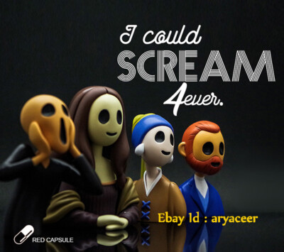 Red Capsule SCREAM 4EVER Blind Box Van Gogh Mona Lisa Figurine Model In ...