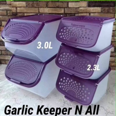 Tupperware Smart Container Garlic N All Potato Keeper Storage Assorted ...