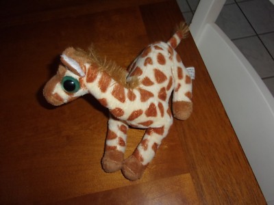 wild republic 7" PLUSH LOVEY big blue eyes laying down giraffe cream ...