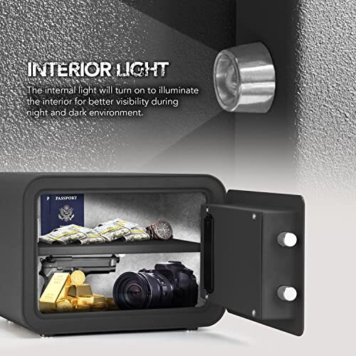 Home Safe Box With Inner Light Caja Fuerte Small Deluxe Digital ...
