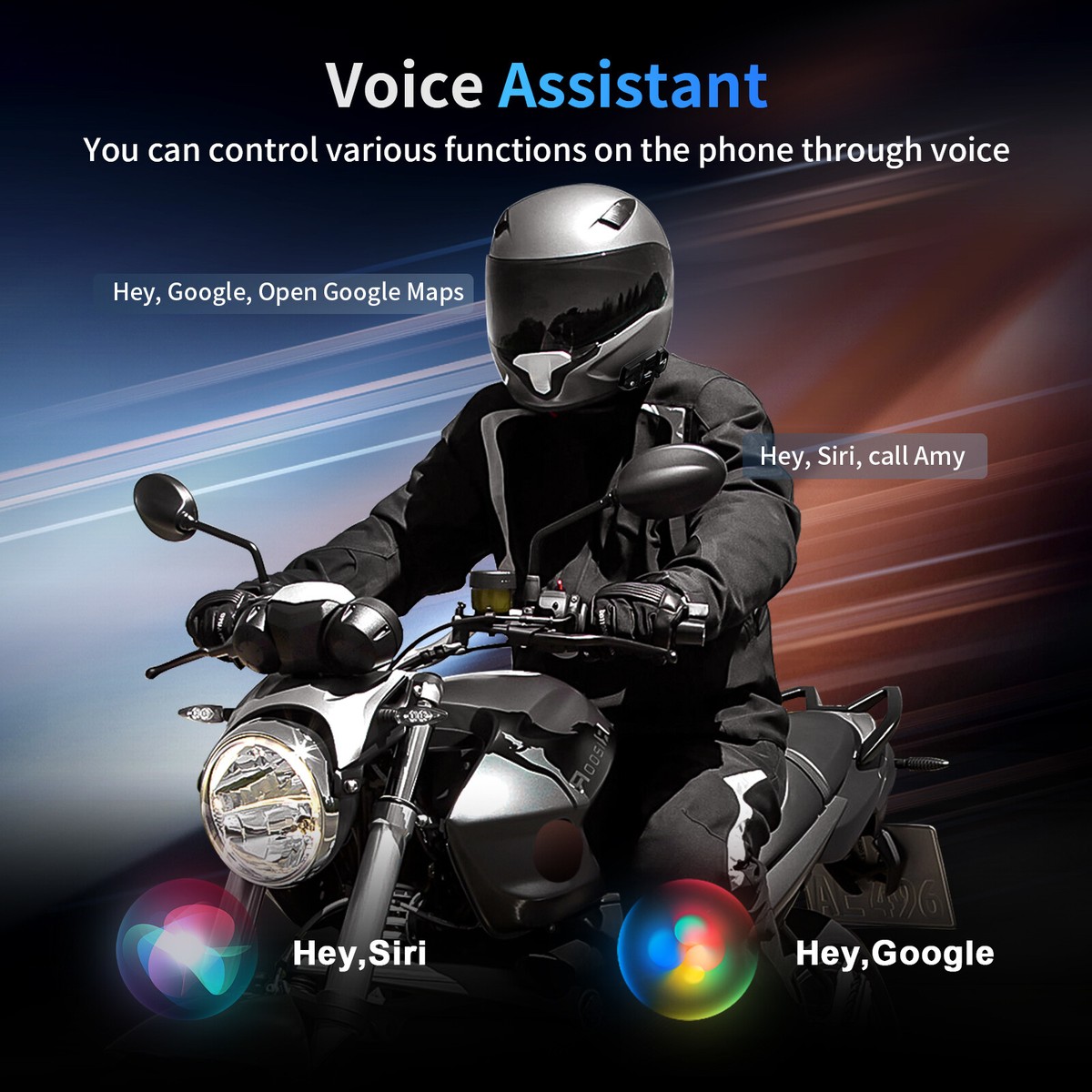 Motorcycle Helmet Bluetooth Fodsports M1-S Pro Intercom - Connect Up To ...